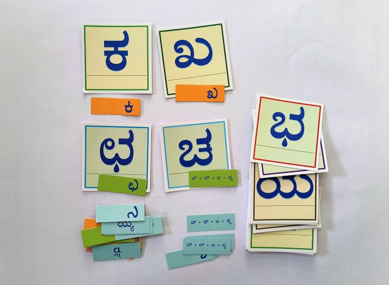 Kannada Ottaksharagalu puzzle cards – Vyvic Educational Needs