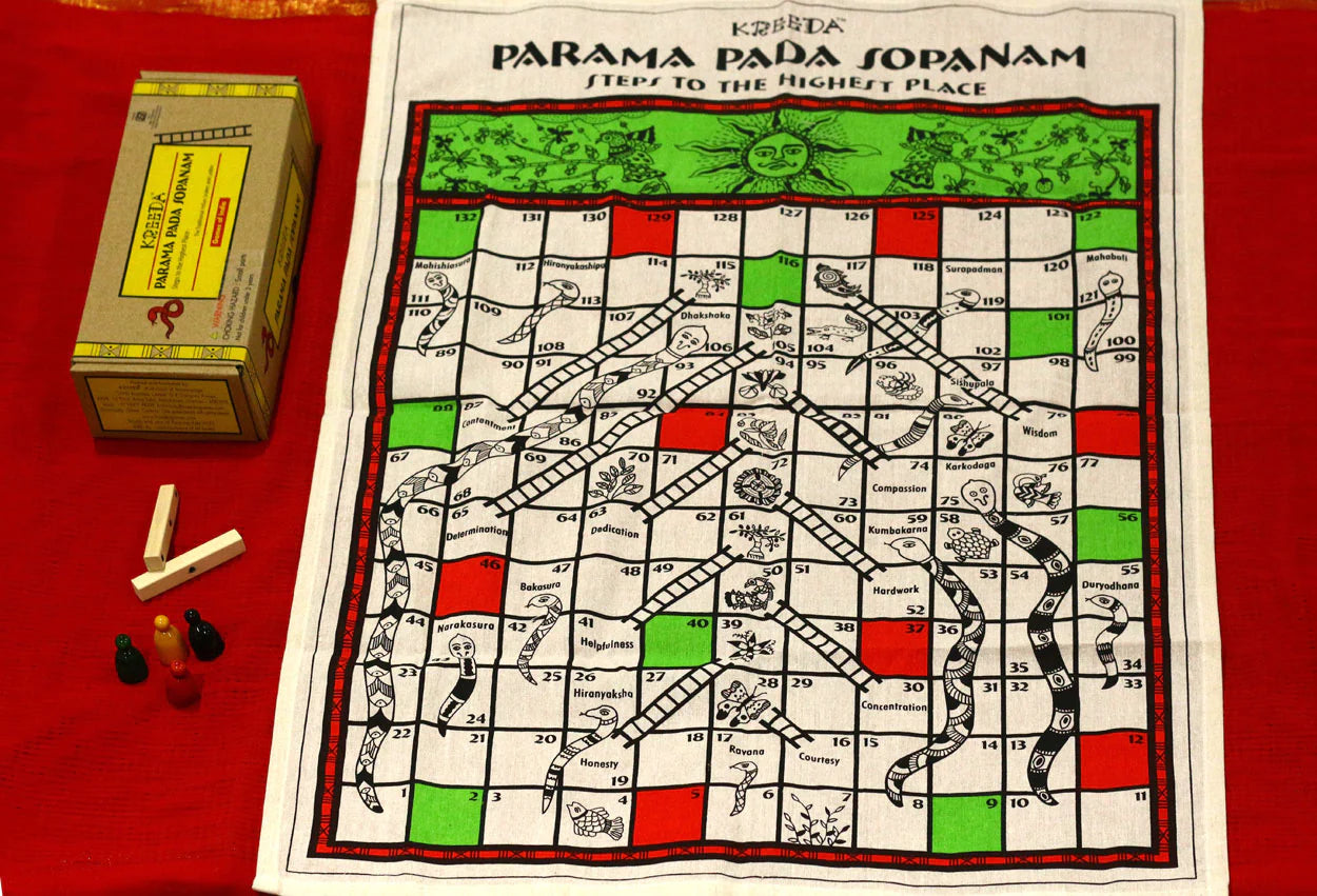 Kr/Parama Pada Sopanam Traditionally played Snakes and Ladder Game ...