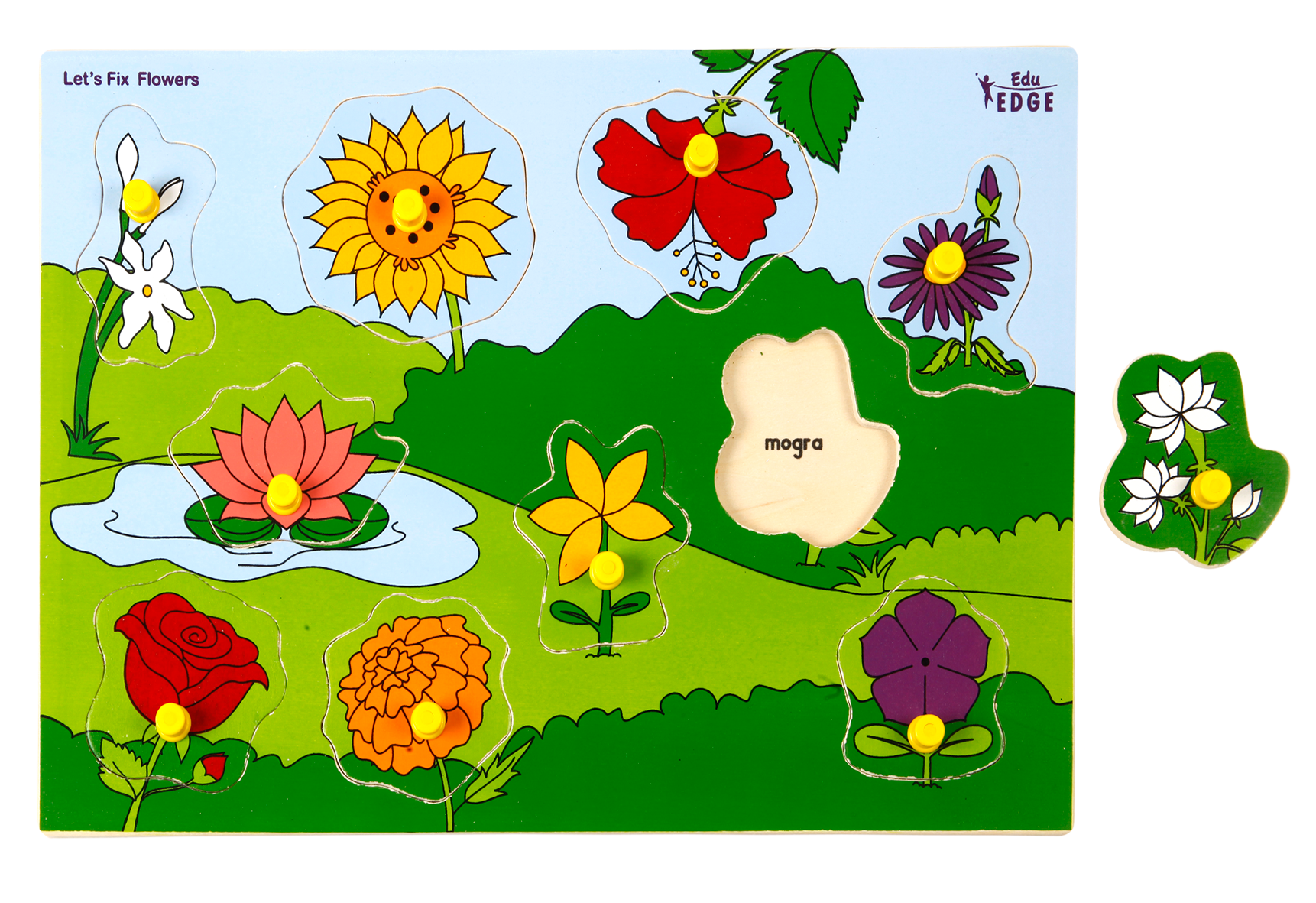 Vr/Wooden Inset Tray Puzzle Flowers – Vyvic Educational Needs