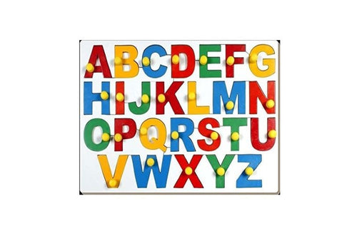 Wooden Jumbo English Alphabet Uppercase with Knobs – Vyvic Educational ...